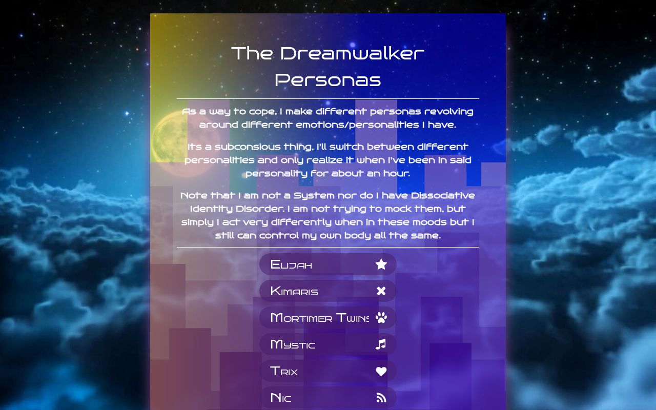 The DreamWalker Personas